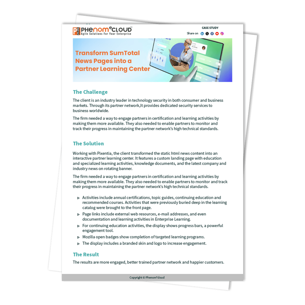 How to Transform your SumTotal News Page into a Partner Learning Center ...